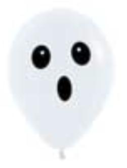 Halloween Ghost Face 11" Latex Balloon – Just Illusions