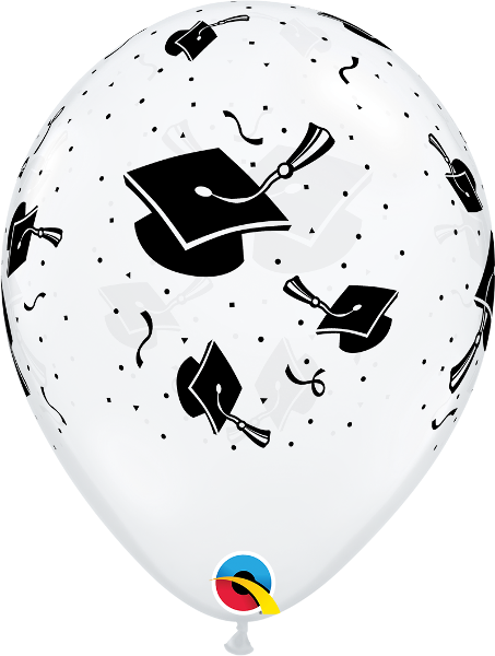 11" Clear Graduation Caps Latex Balloon... – Just Illusions
